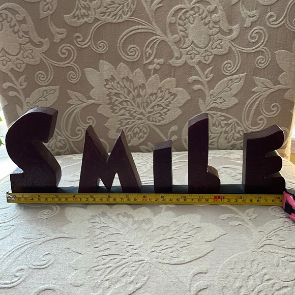 Accents | Smile Plaque Custom Made Solid Wood | Poshmark